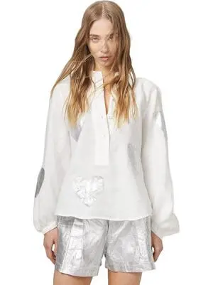 Lanhtropy LANHTROPY Cupid Linen Shirt Silver