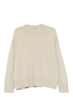 BOSS Crew-neck Cashmere Sweater - Neutrals