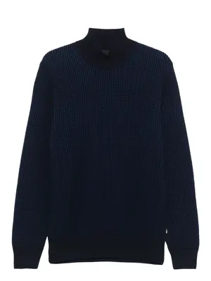 BOSS BOSS Half-Neck Waffle Knit Sweater