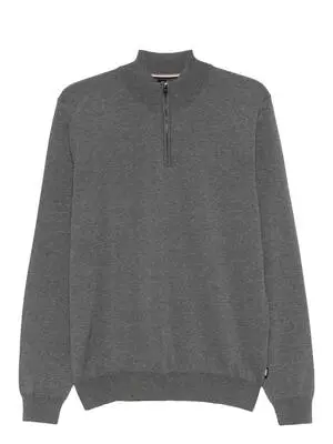 BOSS Ebenji Virgin Wool Sweater - Grey