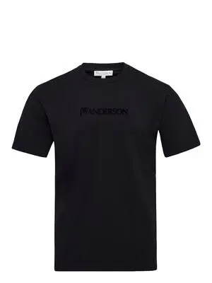 JW Anderson Logo-embroidered T-shirt - Black