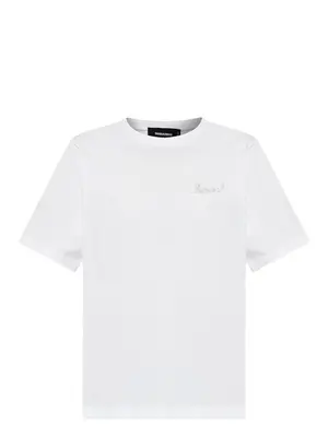 Dsquared2 Rhinestone-logo T-shirt - White