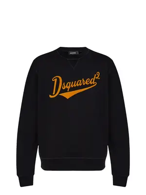 Dsquared2 Flocked-logo Sweatshirt - Black