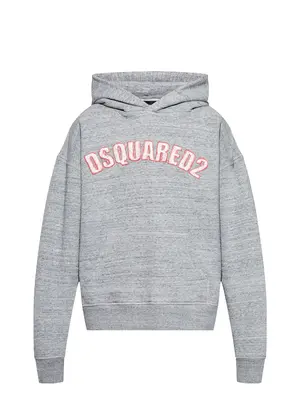 Dsquared2 Logo-embroidered Hoodie - Grey