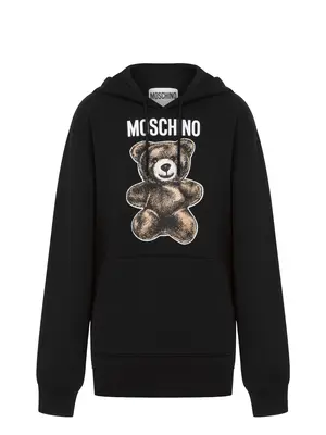 Moschino Teddy Bear Print Hoodie - Black