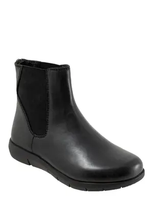 Softwalk Albany Leather Chelsea Boot - Black Smooth