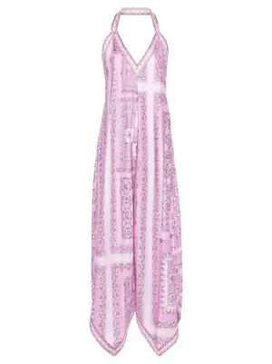 Emilio Pucci Festa-print Silk Midi Dress - Purple