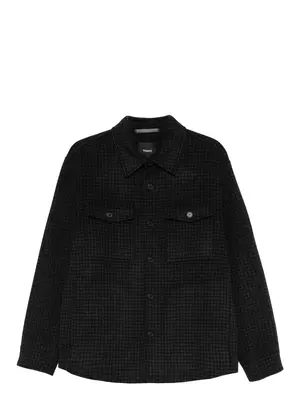 Theory Houndstooth-pattern Jacket - Black