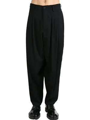 Yohji Yamamoto 8 Tucks Trousers - Black