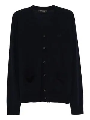 Dsquared2 Logo-embroidered Cardigan - Blue