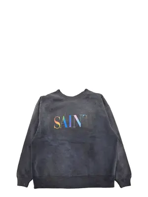SAINT MXXXXXX Logo-print Sweatshirt - Black