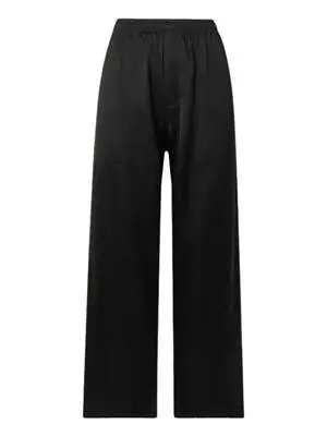 BODE Satin Wide-leg Track Pants - Black