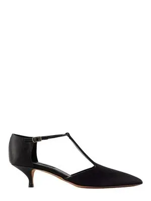 EMME PARSONS Leandra Satin Pumps - Black