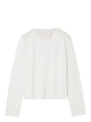LESET Margo Cotton-jersey T-shirt - White