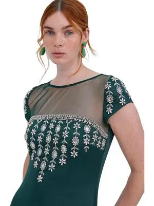 RAISHMA Glynis Embellished Gown - Green