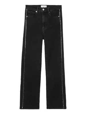 FRAME Le Sleek Embellished Jeans - Black