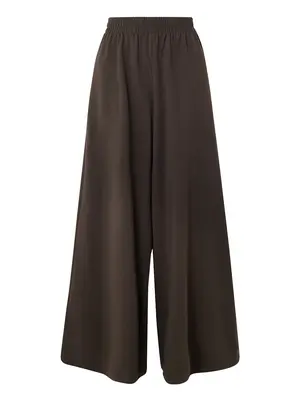 NORMA KAMALI Norma Kamali Stretch-Cotton Jersey Wide-Leg Track Pants
