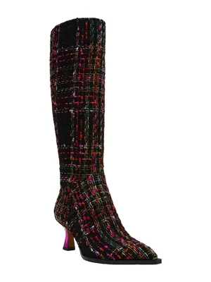 Betsey Johnson Betsey Johnson Pamella Knee High Boots Black Multi