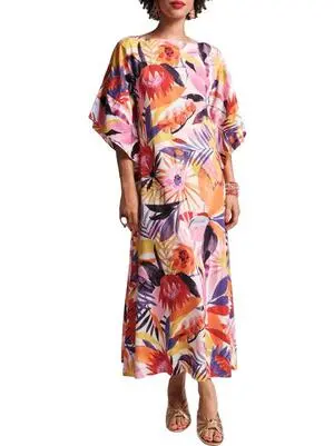 FRANCES VALENTINE Spinnaker Maxi Dress Pink/multi