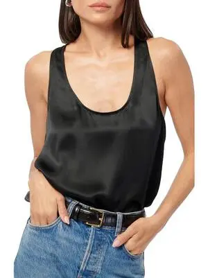 Cami Nyc CAMI NYC Jane Silk Charmeuse Tank Black