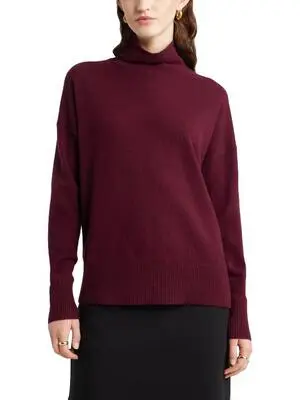 NORDSTROM Oversize Cashmere Turtleneck Sweater