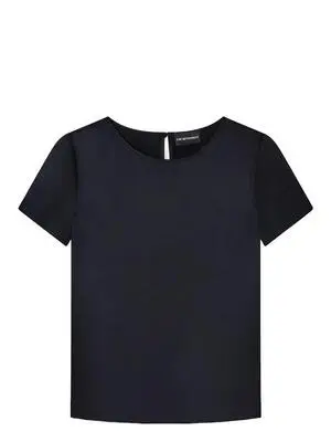 Emporio Armani Silk Satin Blouse - Black