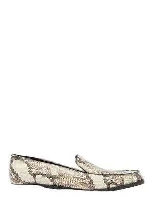 Emporio Armani Python-print Leather Loafers - Green