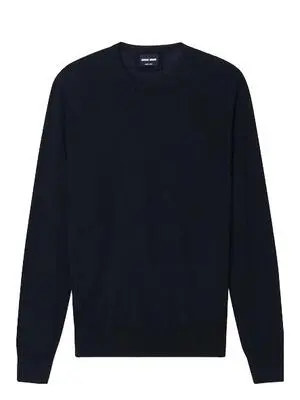 Giorgio Armani Virgin Wool Crew Neck Jumper - Black