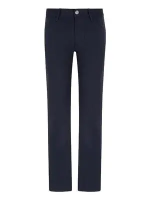 Giorgio Armani Regular-fit Virgin-wool Trousers - Blue