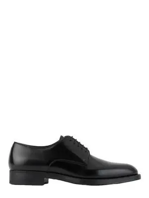 Giorgio Armani Leather Derby Shoes - Black
