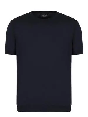 GIORGIO ARMANI Giorgio Armani Short-Sleeved Silk And Cotton Jumper