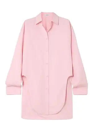 Loewe Cutout Cotton-poplin Shirt - Pink
