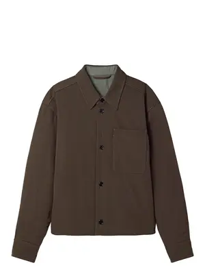LEMAIRE Oversized Padded Wool-twill Jacket - Brown