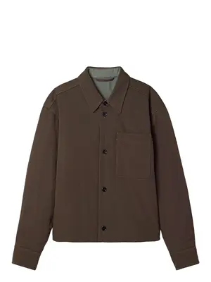 LEMAIRE LEMAIRE Oversized Padded Wool-Twill Jacket Dark Brown