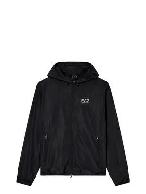 Emporio Armani Ea7 Core Identity Hooded Bomber Jacket - Black