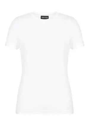 Giorgio Armani Stretch Viscose Jersey T-shirt - White