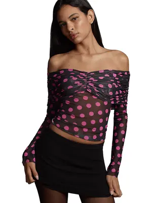 AFRM Power Mesh Long-Sleeve Top Multicolor