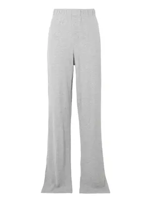 Eterne Waffle-knit Jersey Track Pants - Gray