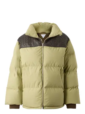 Bottega Veneta Quilted Intrecciato Down Jacket - Green