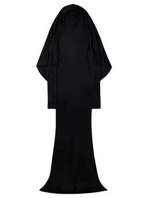 SALON 1884 Dominique Silk-satin Jersey Gown - Black