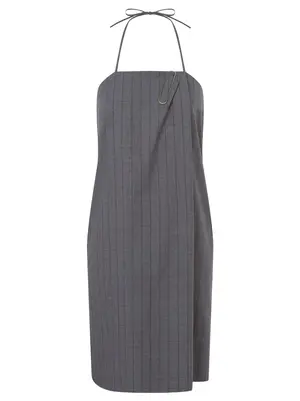 Moschino Pinstripe Mini Dress - Grey