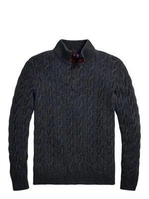 Ralph Lauren Purple Label Cable-knit Sweater - Grey