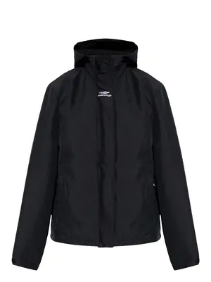 Balenciaga Logo-print Padded Jacket - Black