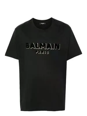 Balmain Logo-print Cotton T-shirt - Black