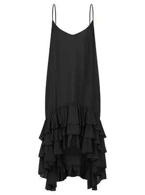 Moschino Ruffled Midi Dress - Black