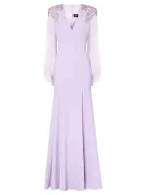 Jenny Packham Mercury Embellished Gown - Purple