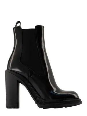 Alexander McQueen Leather Boots - Black