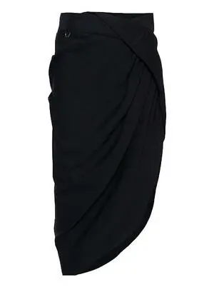 Jacquemus La Jupe Saudade Draped Midi Skirt - Midnight Blue