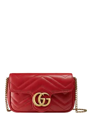 Gucci Gg Marmont Super Mini Bag - Red