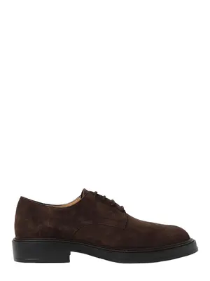 TOD'S Derby Shoes In Suede - Dark